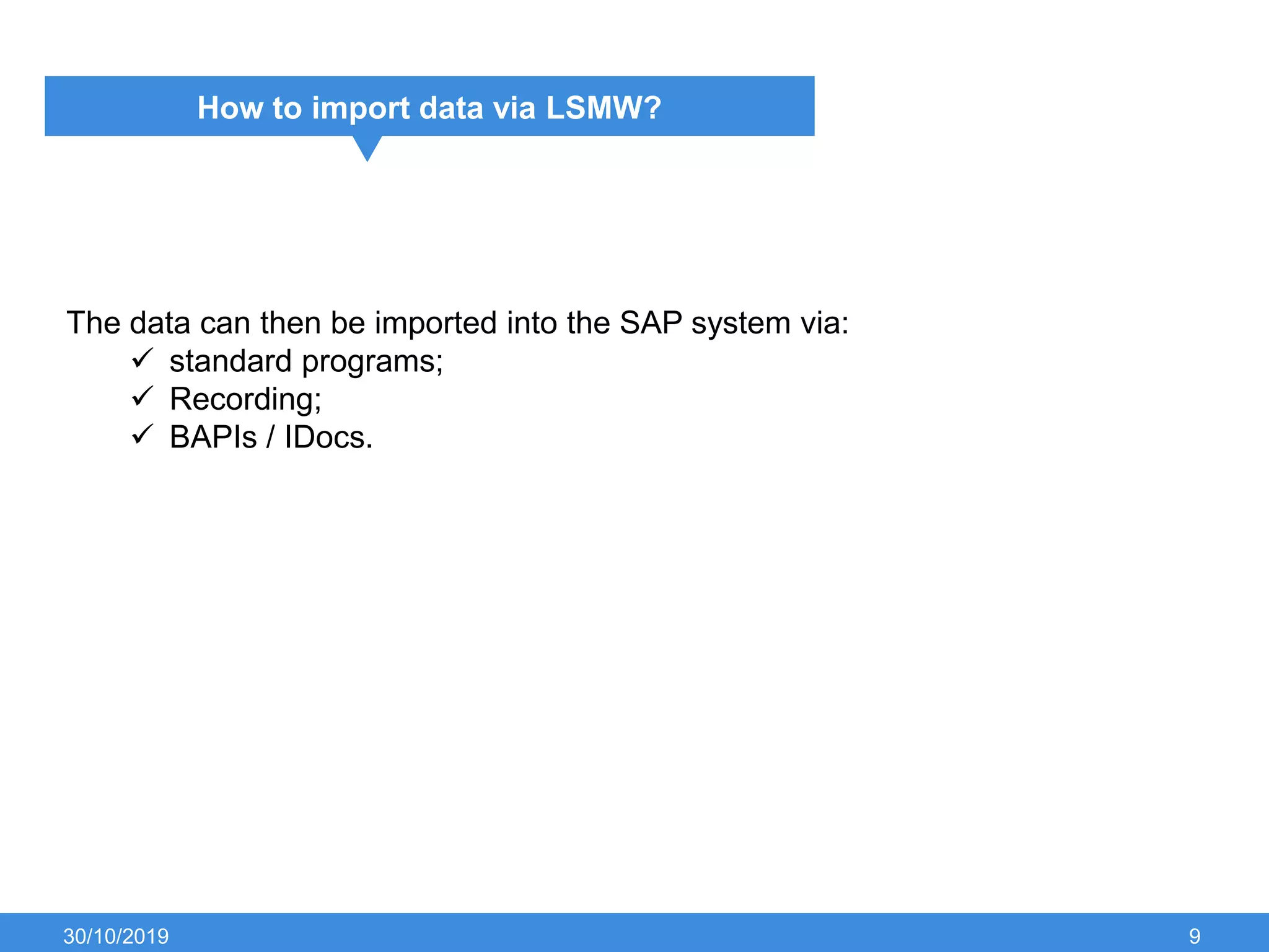 Sap Legacy System Migration Workbench Lsmw Introduction Pdf