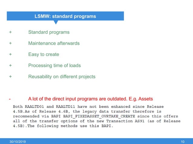 SAP Legacy System Migration Workbench (LSMW): Introduction | PDF | Computer Software and ...