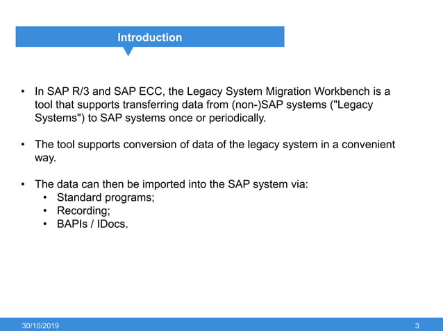 SAP Legacy System Migration Workbench (LSMW): Introduction | PDF | Computer Software and ...