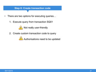 Queries in SAP: Introduction | PPTX | Databases | Computer Software and Applications