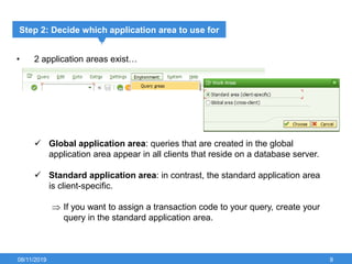 Queries in SAP: Introduction | PPTX | Databases | Computer Software and Applications