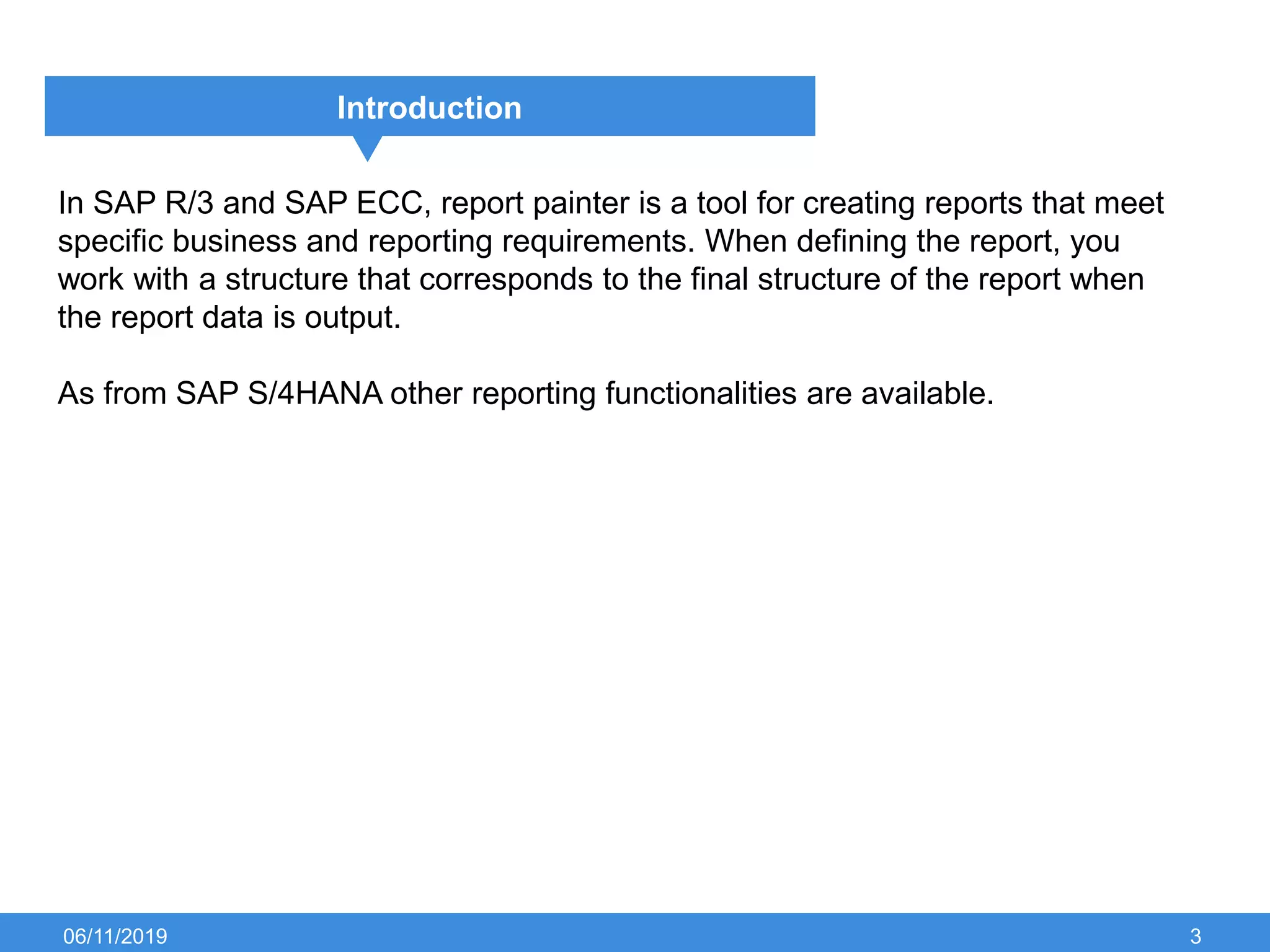 Report Painter in SAP: Introduction | PDF