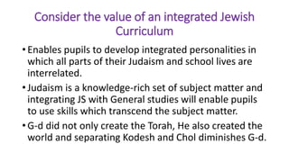JED 426 Session 3 Integrating Jewish Studies Components Across and ...