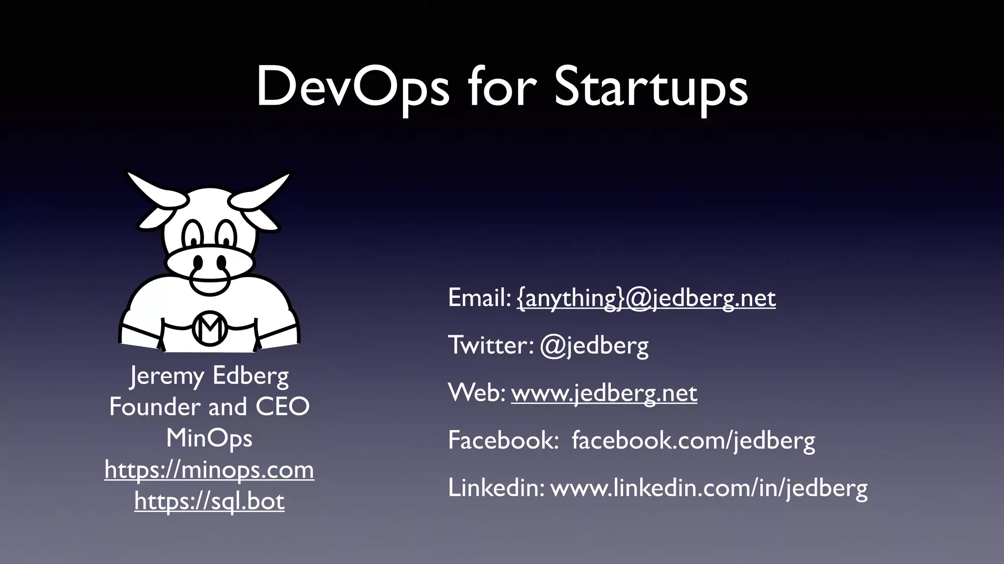 Jeremy Edberg (MinOps ) - How to build a solid infrastructure for a ...