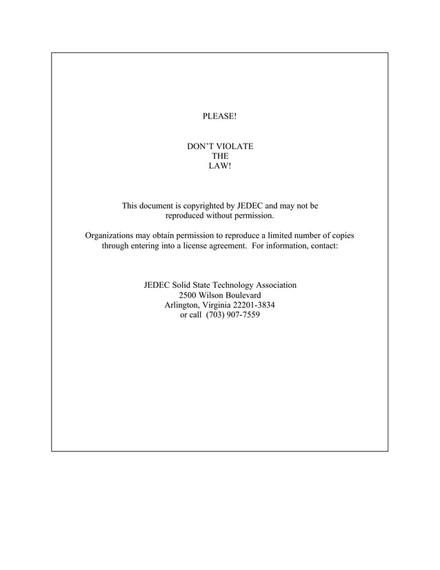 Jedec standard (coplanarity test for surface mount semiconductor ...
