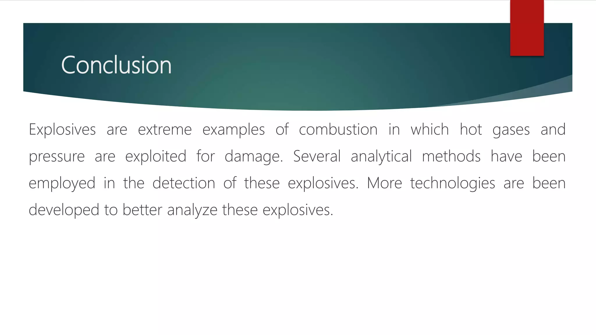 Forensic Terrorism: Detection of Explosives | PPTX