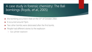 Forensic Terrorism: Detection of Explosives | PPTX