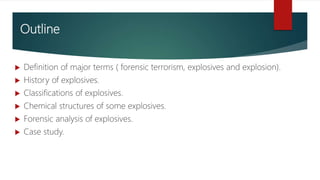 Forensic Terrorism: Detection of Explosives | PPTX