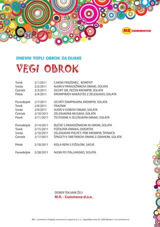 Jedilniki 2011 februar | PDF