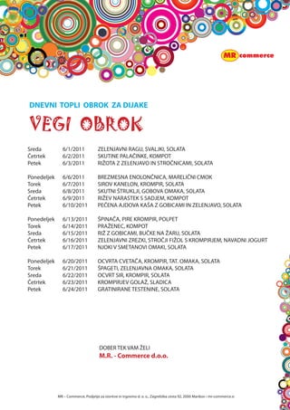 Jedilniki 2011 junij | PDF