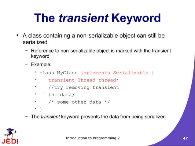 Jedi Slides Intro2 Chapter12 Advanced Io Streams | PPT | Programming Languages | Computing