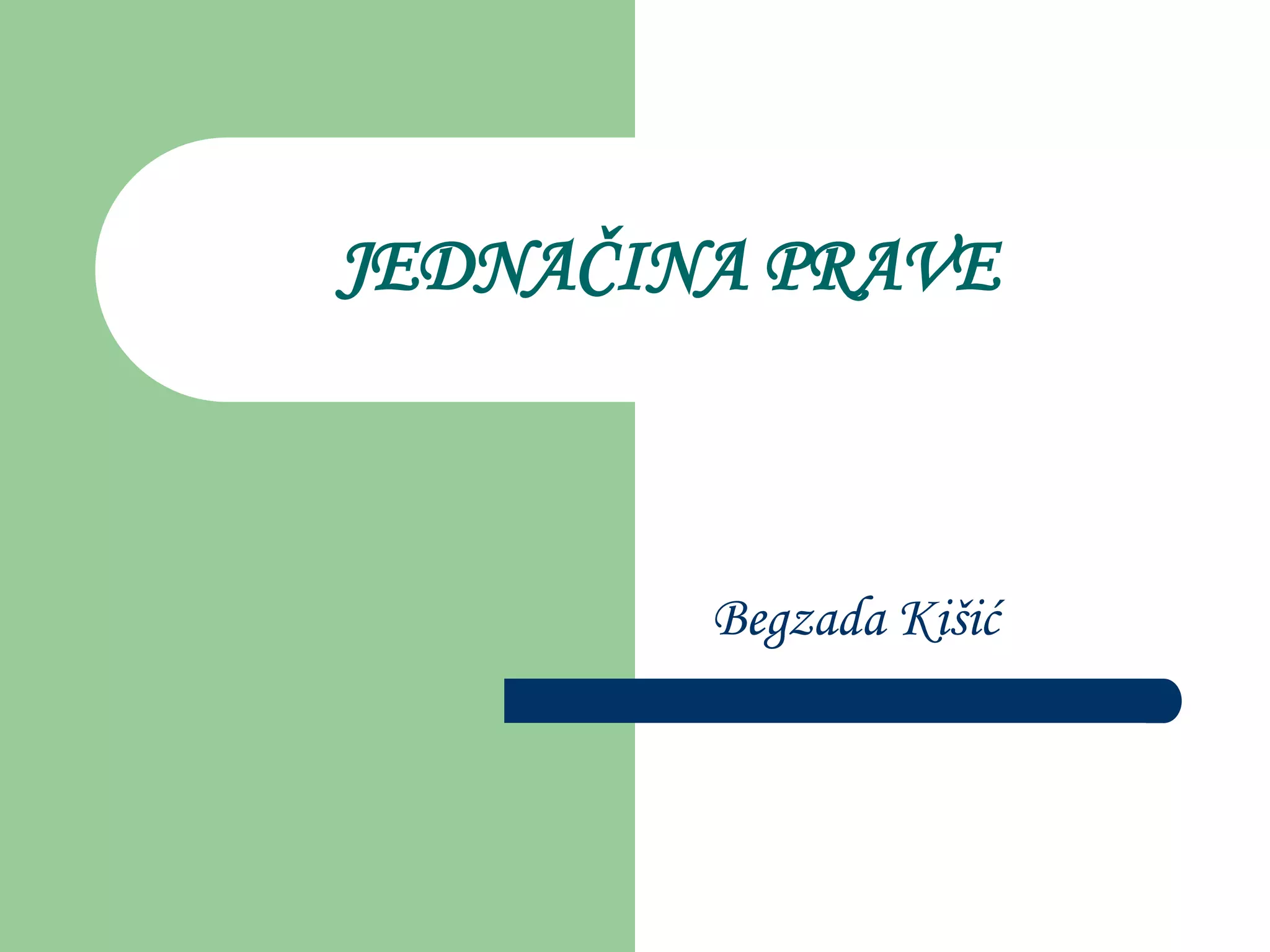 Jednacina prave | PPT