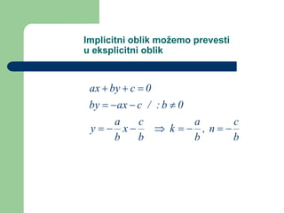 Jednacina prave | PPT