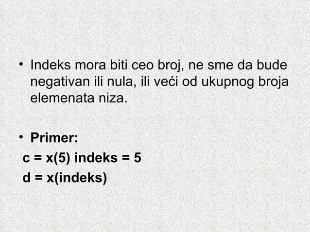 Jednodimenzionalni nizovi - Stevan Spasić - Nebojša Lazarević | PPT