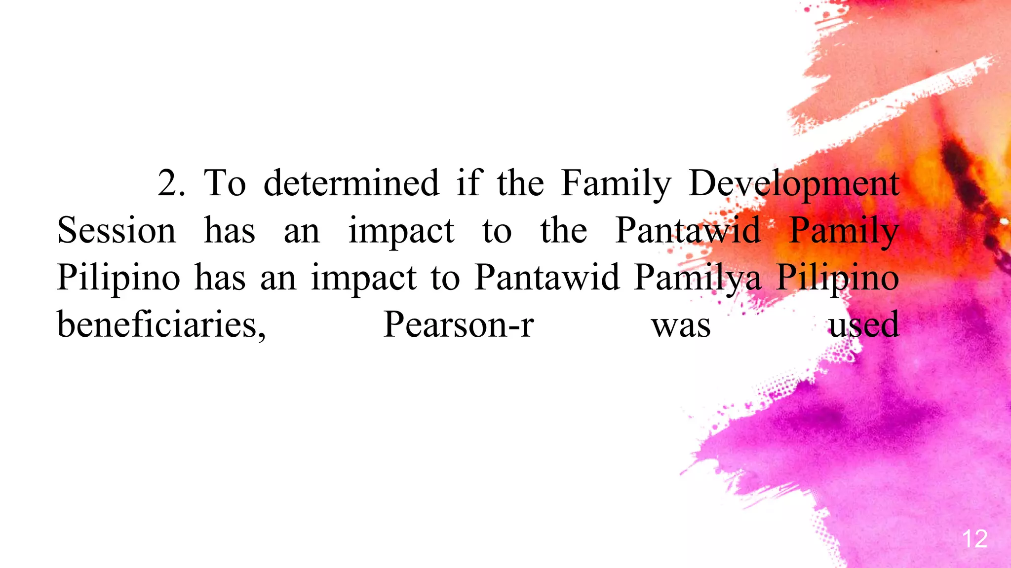 Family Development Session to the Pantawid Pamilya Pilipino Program ...