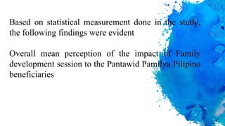 Family Development Session to the Pantawid Pamilya Pilipino Program ...