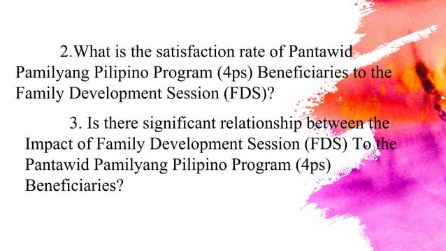 Family Development Session to the Pantawid Pamilya Pilipino Program ...