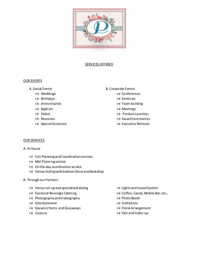 Debut Event Proposal Sample Master Template Debut Event Proposal Sample Master Template
