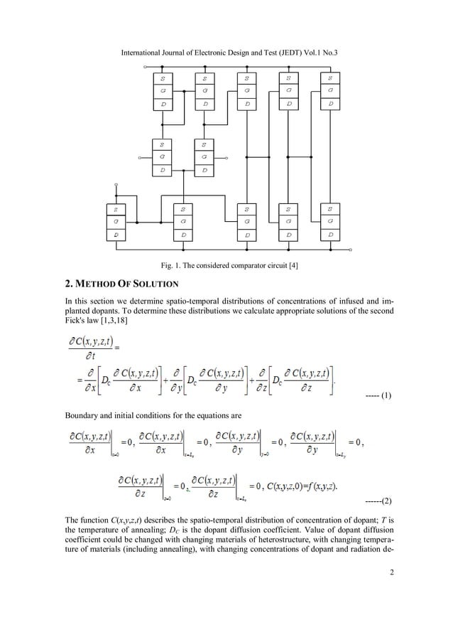 ON APPROACH TO INCREASE INTEGRATION RATE OF ELEMENTS OF AN COMPARATOR ...