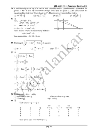 Jee main-2014-question-paper-and-solution | PDF