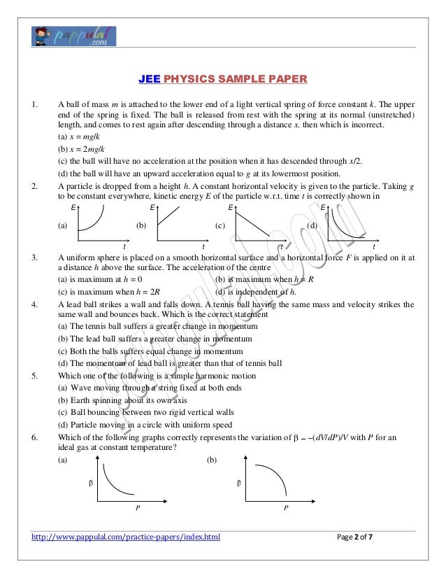 Jee sample-paper