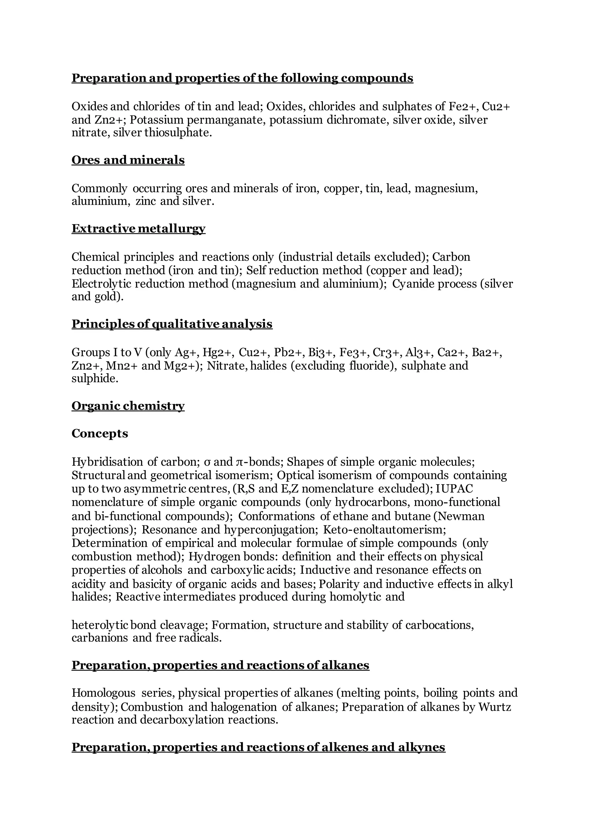 Jee advanced syllabus 2020 | DOCX | Science