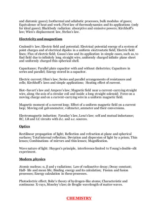 Jee advanced syllabus 2020 | DOCX | Science