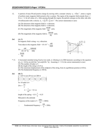 Fiitjee- Paper 1 | PDF