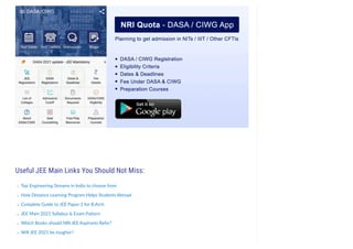 Jee architecture exam dates | PPT