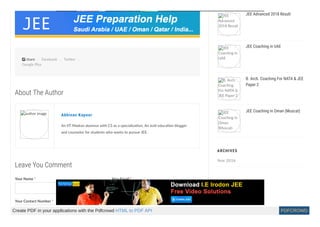 Jee architecture syllabus testprepkart | PPT
