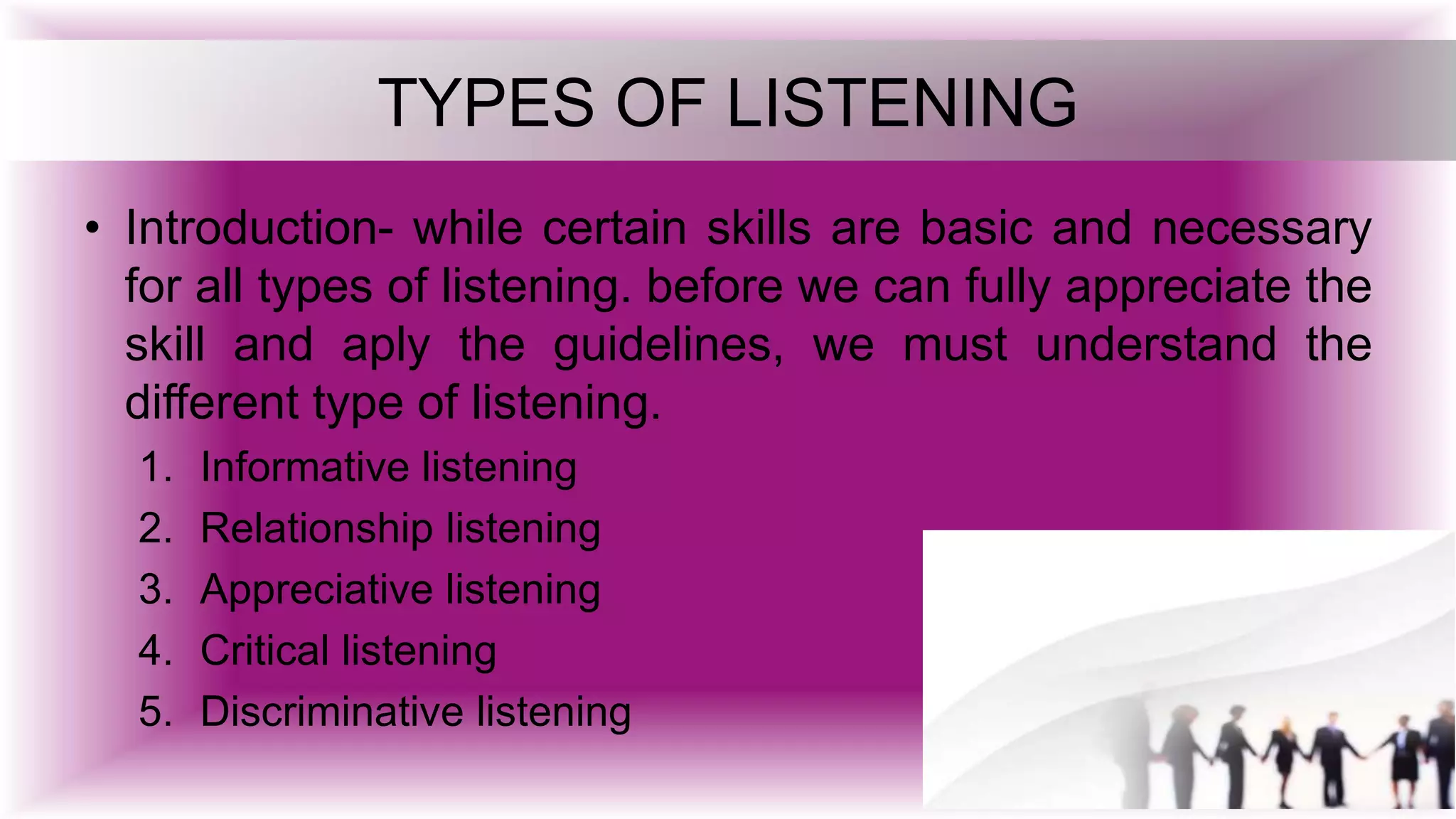 Types Of Effective Listening | PPTX