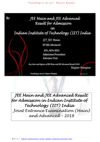 Jee main and jee advanced result for admission in indian institute of ...