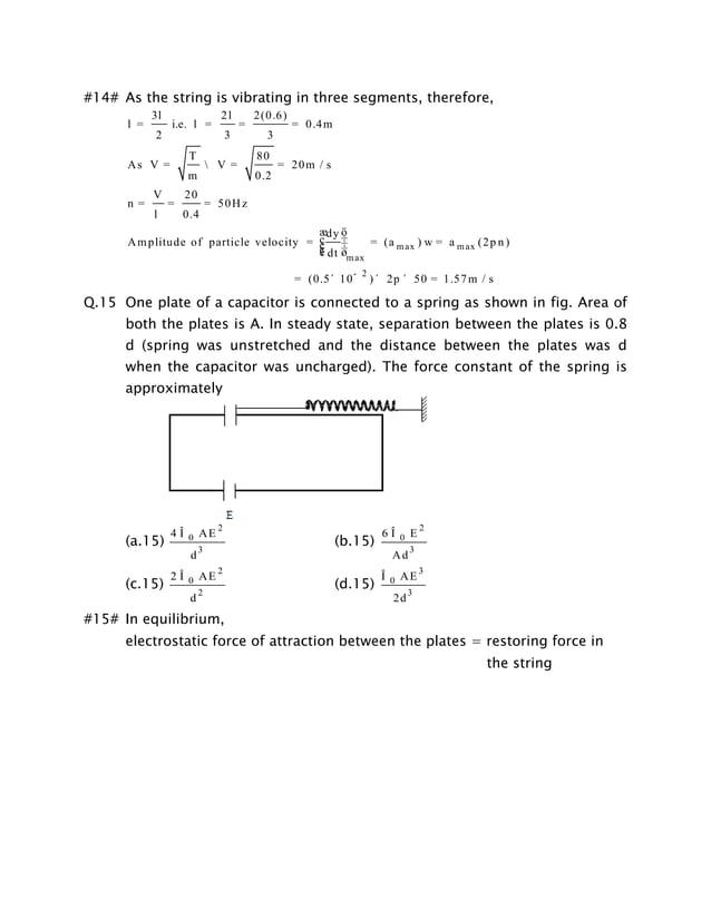 JEE Main Mock Test - Physics | PDF
