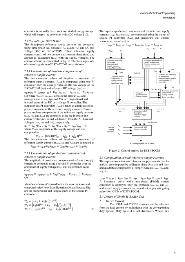 Design Modelling And Simulation Of Dstatcom For Distribution Lines For