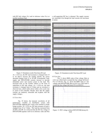 Design modelling and Simulation of DSTATCOM for distribution lines for power quality improvement ...