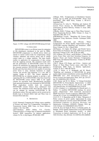 Design modelling and Simulation of DSTATCOM for distribution lines for power quality improvement ...