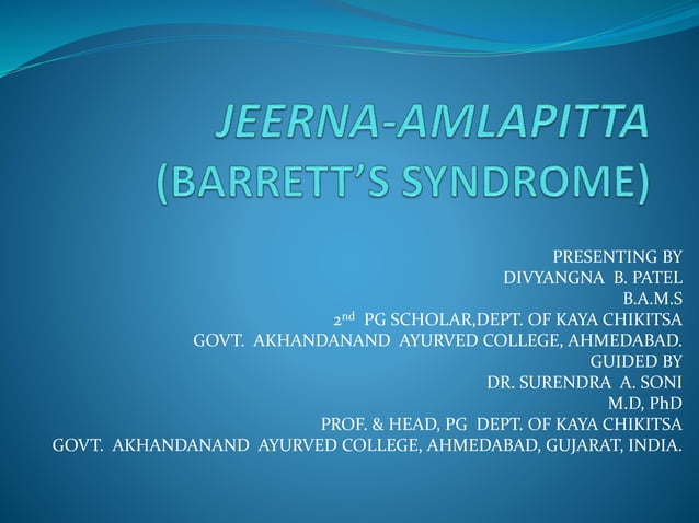 jeerna-amlapitta-PPT.pdf | Digestive Disorders | Diseases and Conditions