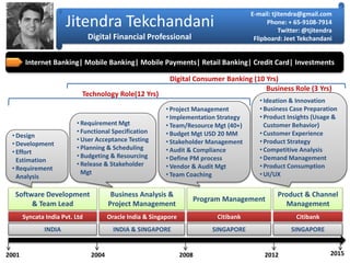Jitendra Tekchandani's Visual Resume | PPTX