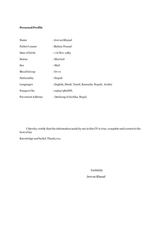 F&B Excecutive | DOCX