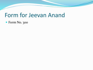 Jeevan anand explained in simple terms | PPTX