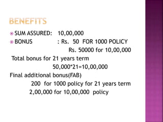 Jeevan lakshya LIC POLICY | PPTX