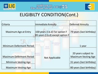 LIC New Jeevan Shanti Single Premium Plan No 850 | PDF