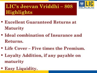 Jeevan vriddhi | PPT