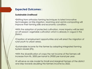 A targeted livelihood plan for small and marginal farmers through ...