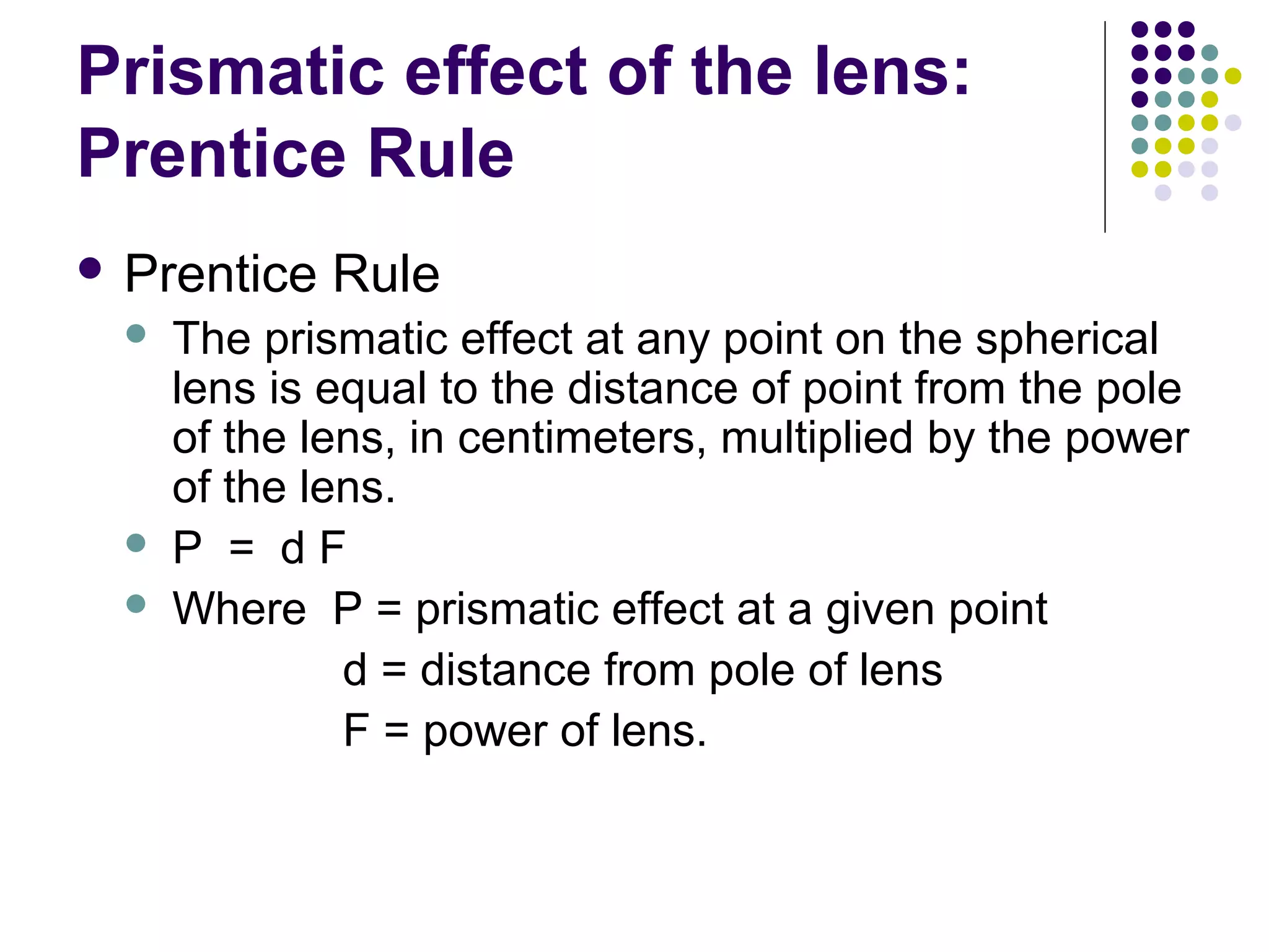 Ophthalmic Prisms: Prismatic Effects and Decentration | PPT