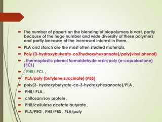 Compatibilization in bio-based and biodegradable polymer blends | PPTX