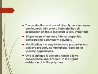 Compatibilization in bio-based and biodegradable polymer blends | PPTX