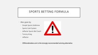 Jaffacter sports bets coach | PPT