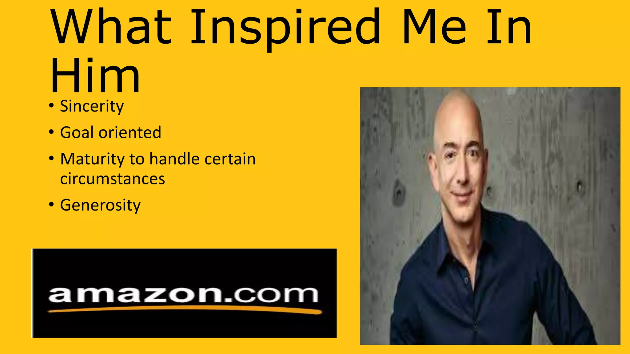Presentation on JEFF BEZOS(Amazon.com) by Disha Agarwal | PPTX