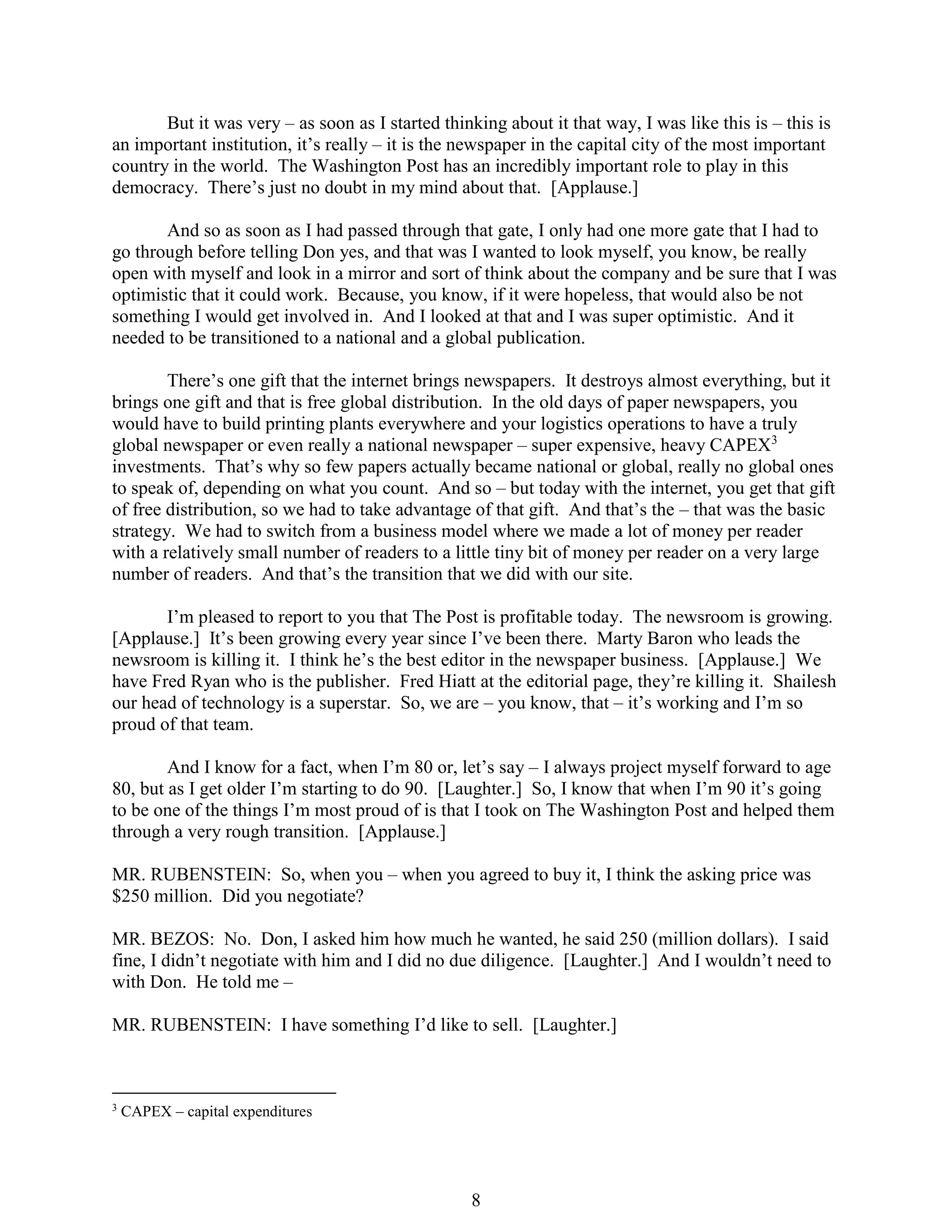 Jeff Bezos Live Interview Transcript | PDF